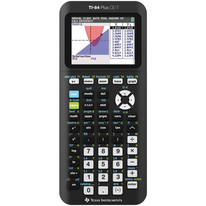 Texas grafische rekenmachine TI-84 Plus CE-T Python edition, zwart ...